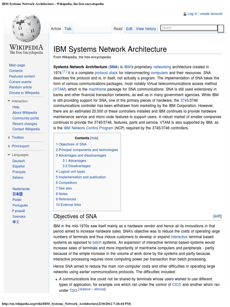 IBM Systems Network Architecture | PDF | Business