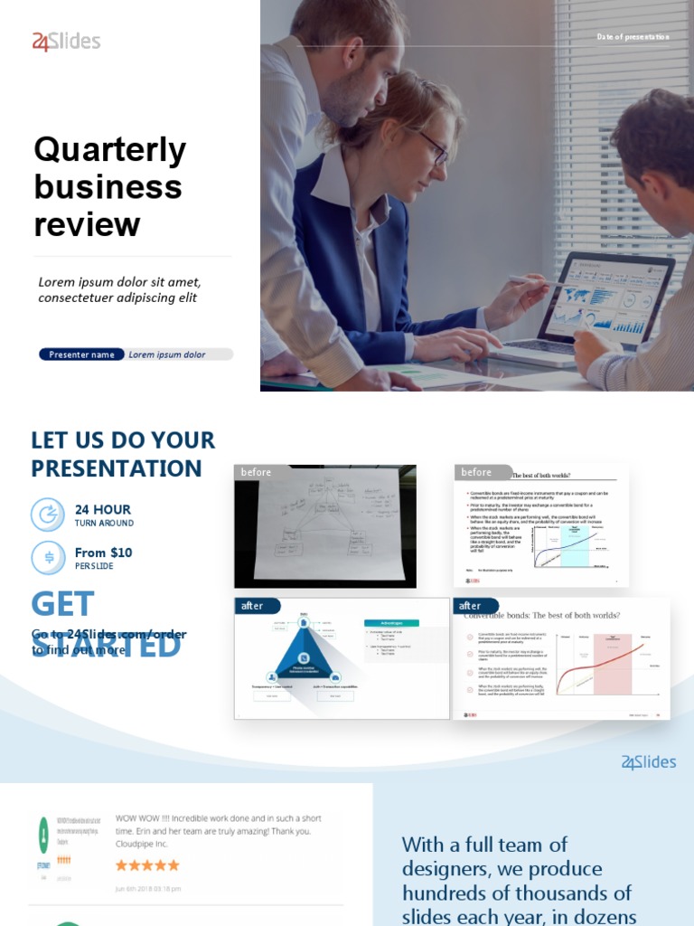 Powerpoint Template - Quarterly Business Review-Corporate | PDF ...
