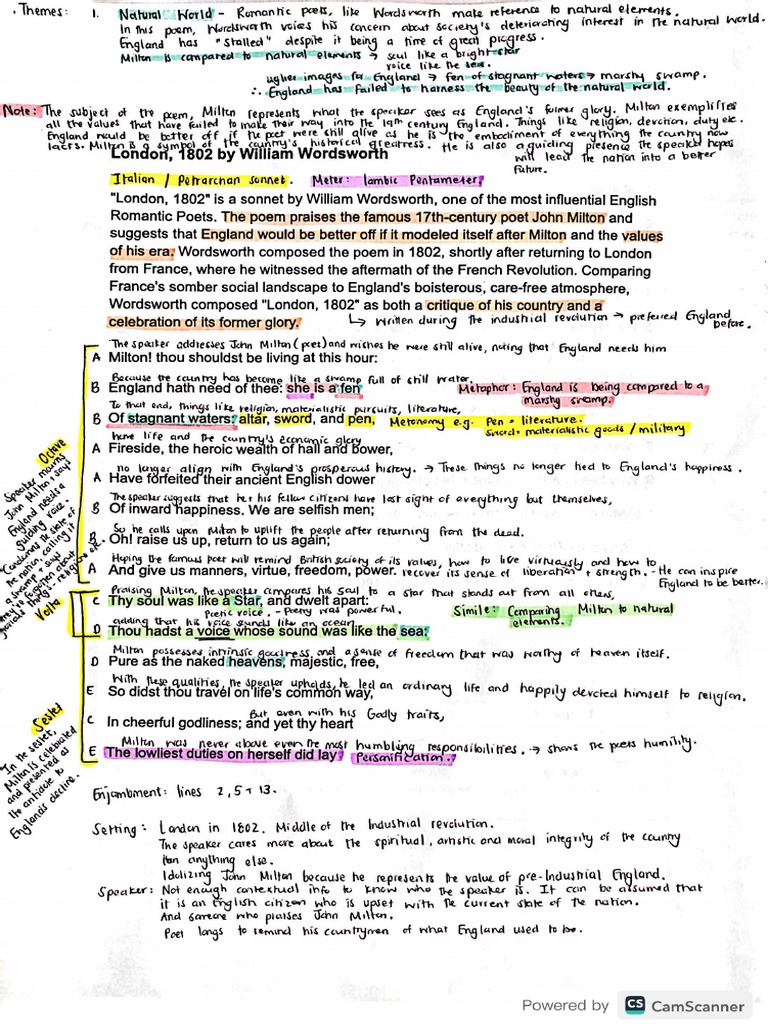 London, Sonnet 130 analysis | PDF