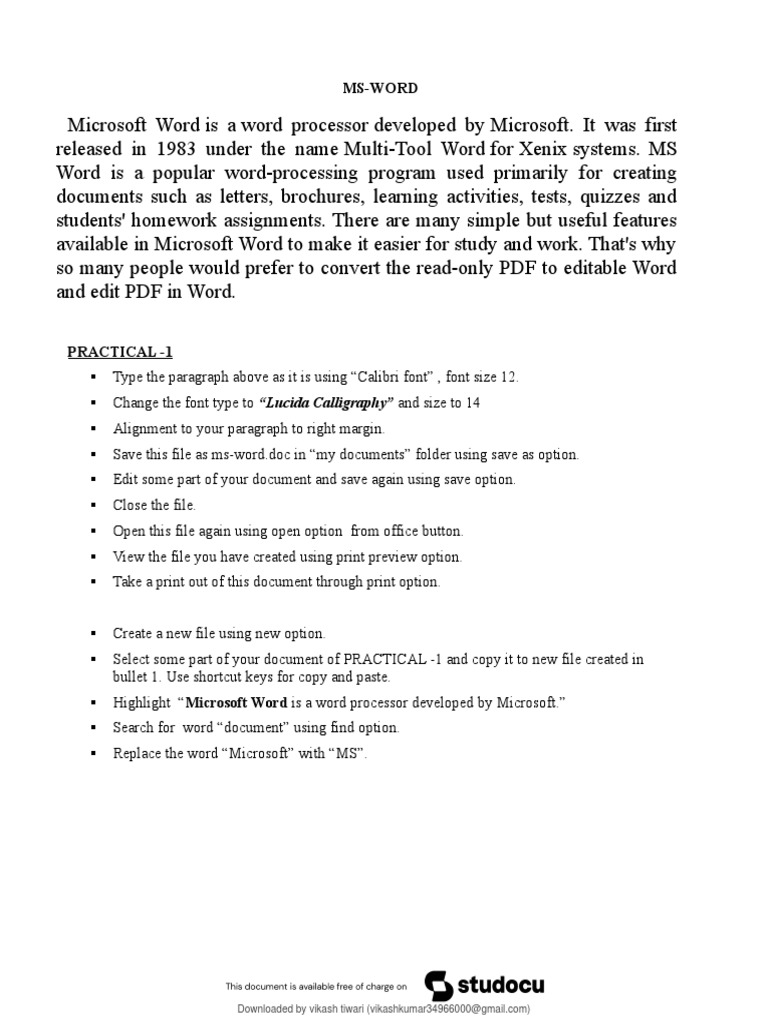 ms-word-practical-assignment-pdf | PDF