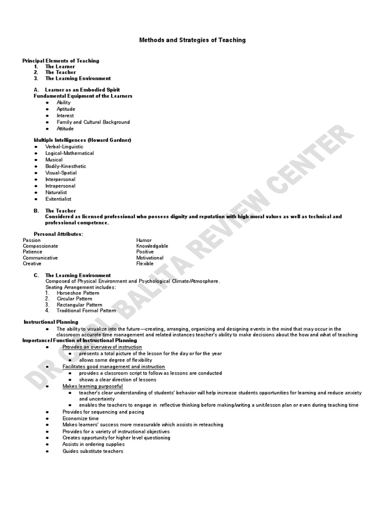 PED 4 Handout | PDF | Hypothesis | Learning