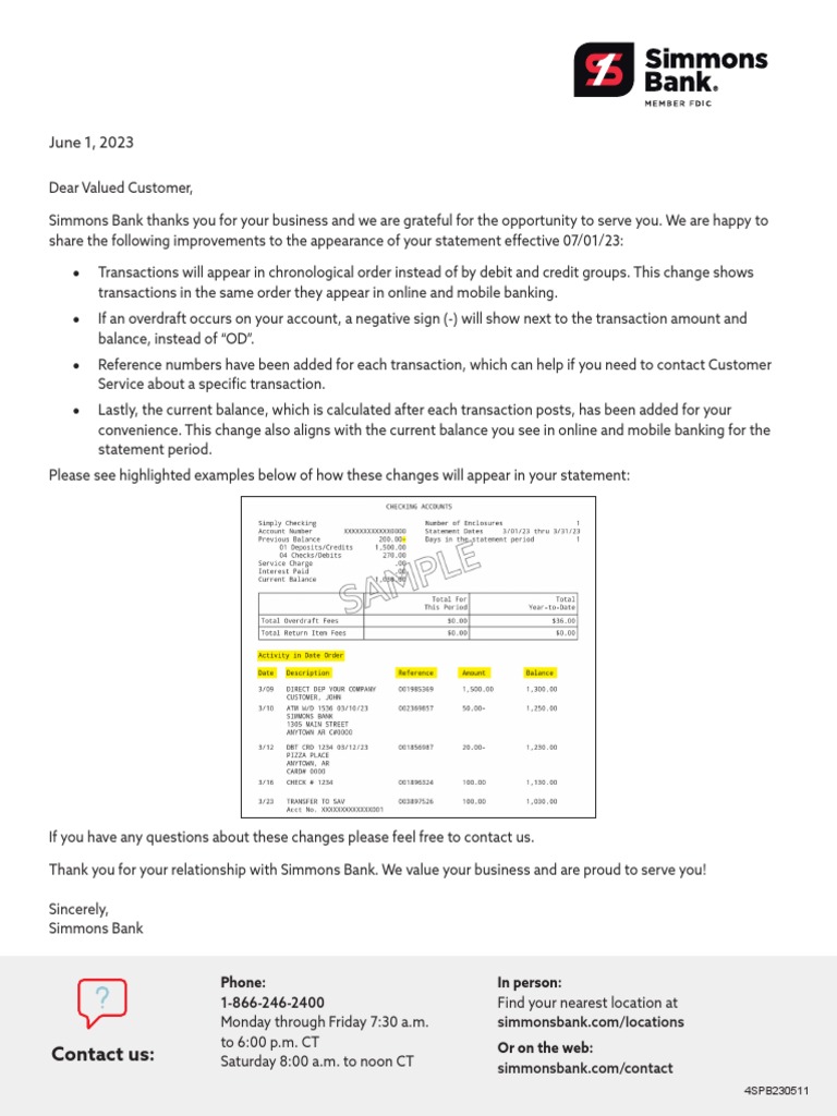 Statement June 2023 | PDF | Transaction Account | Cheque