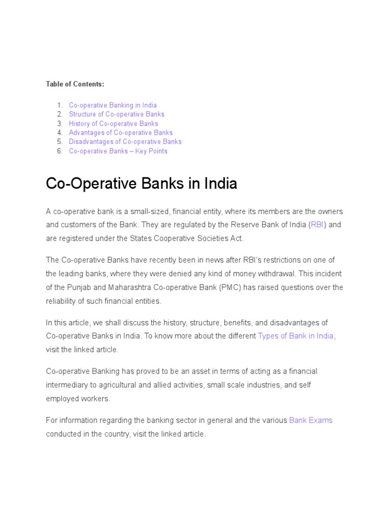 Co Operative Bank | PDF | Cooperative | Banks