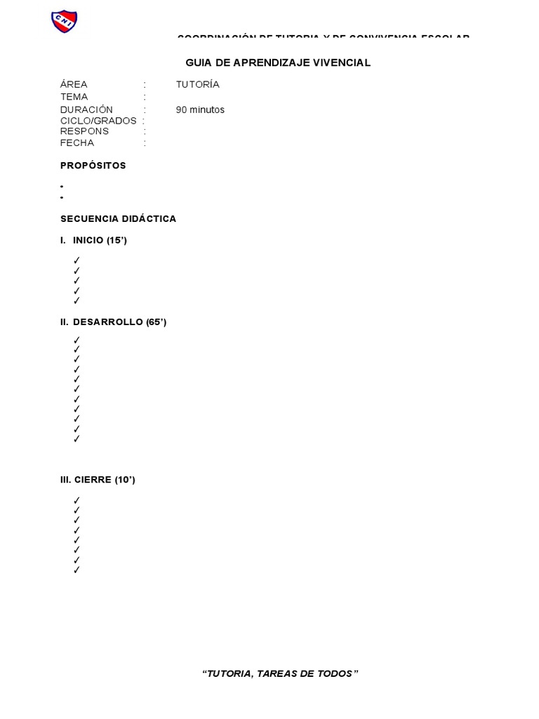 Formato Guia de Aprendizaje Vivencial | PDF