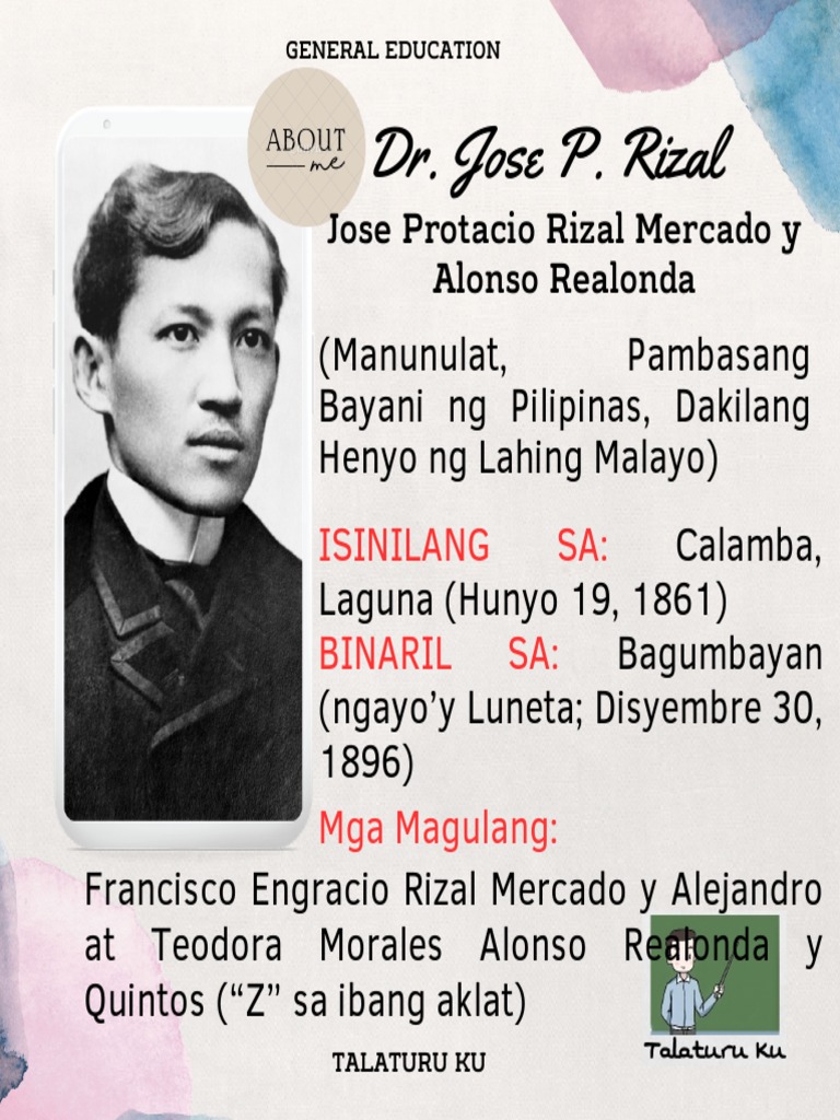 Dr. Jose Rizal (Gen Ed) | PDF