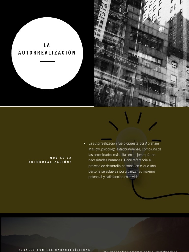 Características y Tipos de Autorrealización | PDF | Sicología ...