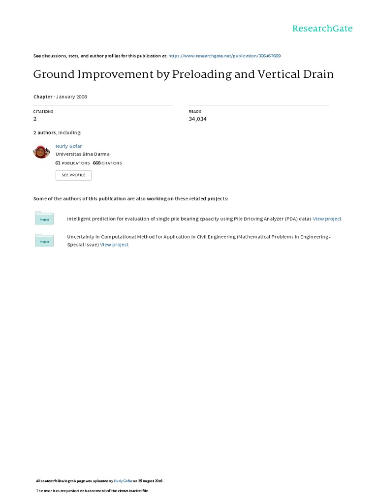 CHAPTER3-ground Improvement Bypreloadingandverticaldrain | PDF