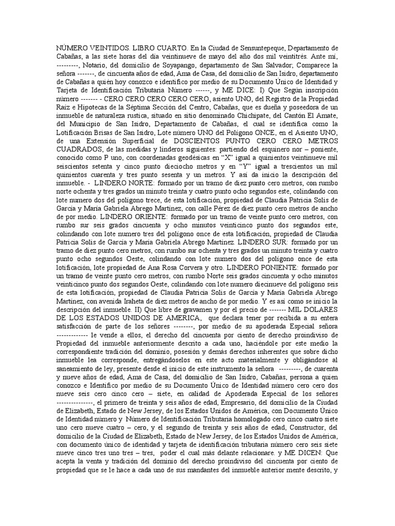 Modelo de Compraventa Con Poder | PDF