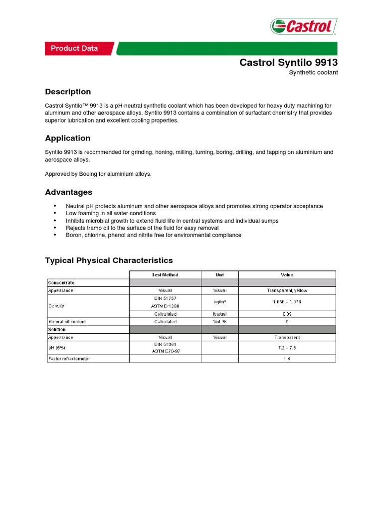 Syntilo 9913 | PDF | Metals | Building Materials
