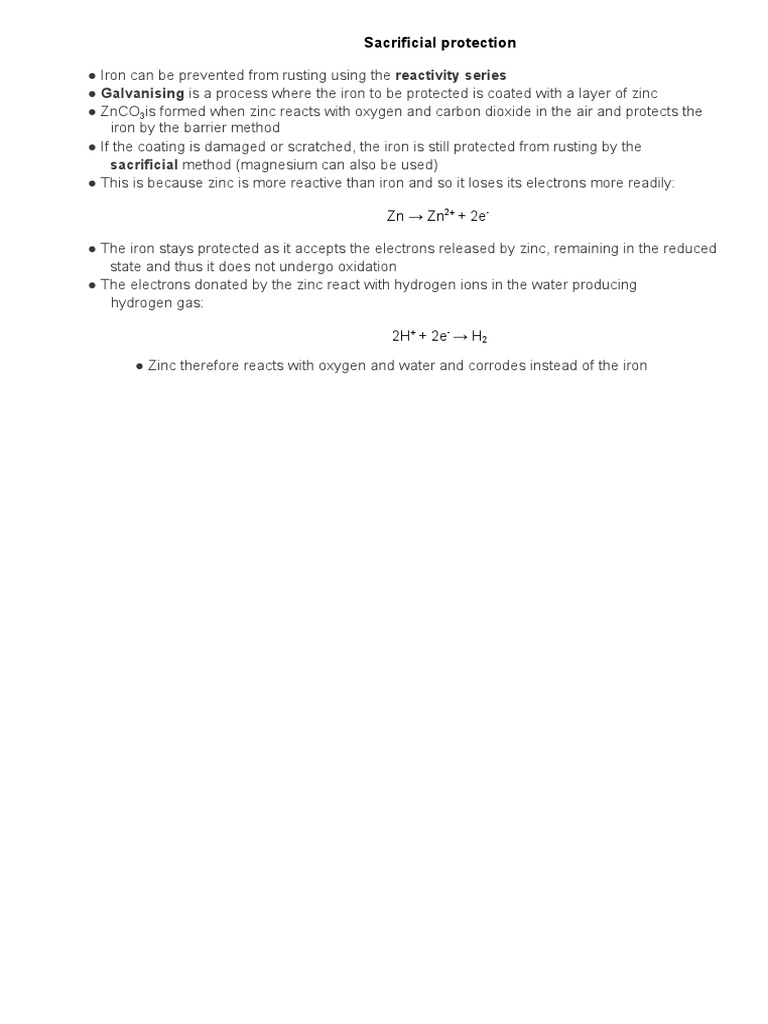 Sacrificial Protection | PDF