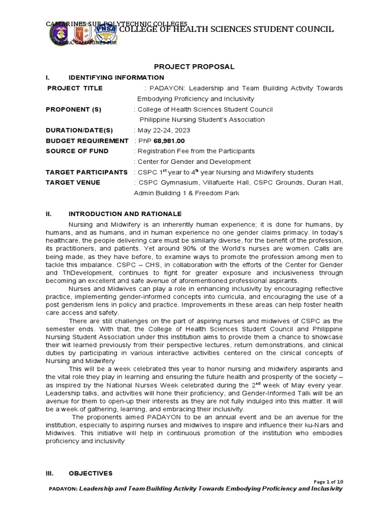 PADAYON - PROJECT PROPOSAL | PDF | Nursing | Midwife