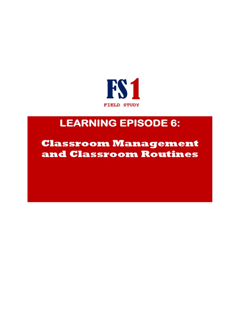Episode 6 | PDF | Classroom | Teachers