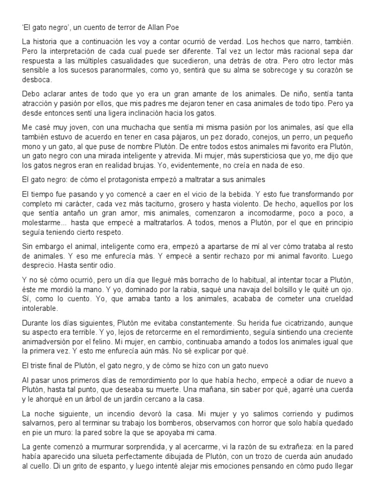 Cuento Terror 2 Cuartillas | PDF