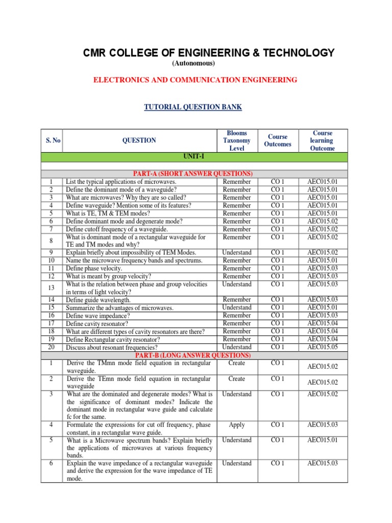 Mwe QB | PDF | Teaching Methods & Materials | Technology & Engineering