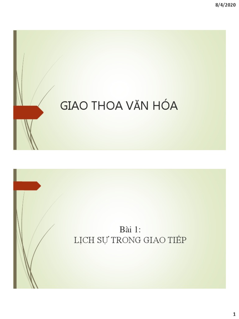 SLIDE Giao Thoa Văn Hóa | PDF