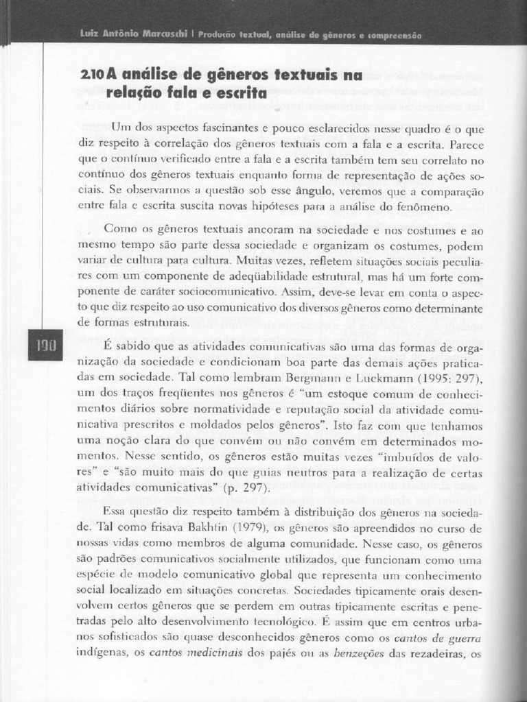 MARCUSCHI (2008) - Producao Textual, Analise de Generos e Compreensao ...