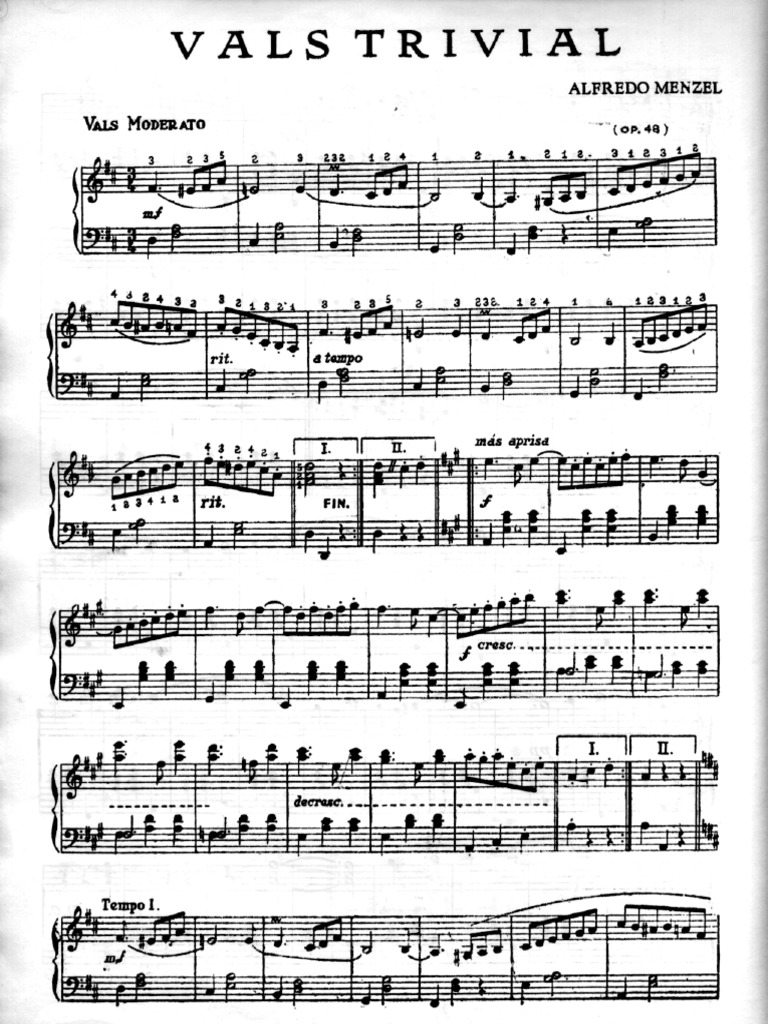 Vals Trivial-Alfredo Menzel | PDF