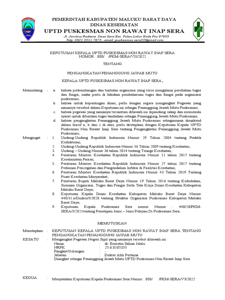 SK PJ Mutu | PDF | Bisnis