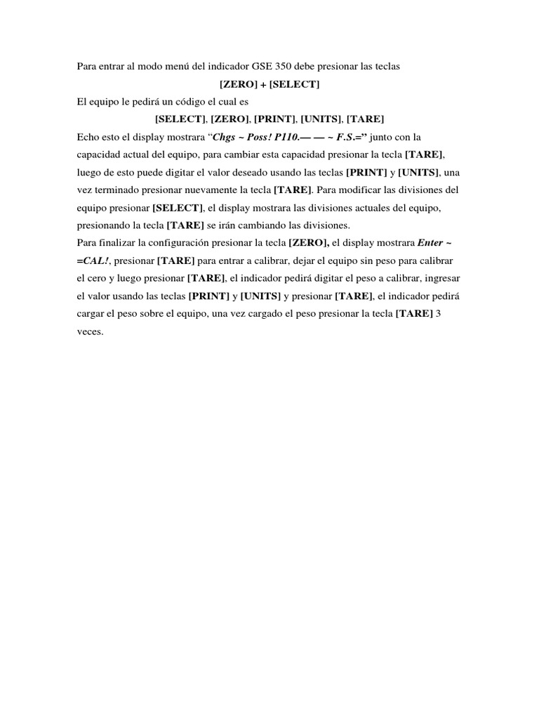 Configuracion Gse 350 | PDF