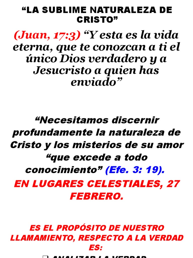 LA SUBLIME NATURALEZA DE CRISTO (Autoguardado) | PDF | Pecado | Cristo (título)