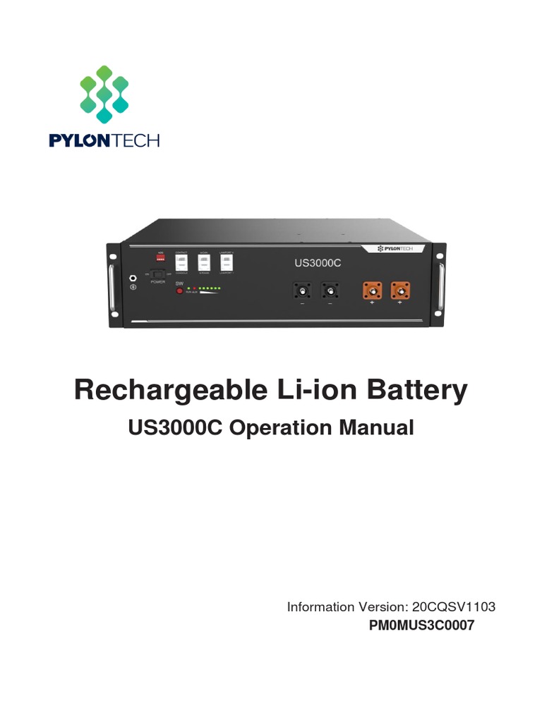 Pylon Us3000c Manual 240221 Manual de Operacion Bateria | PDF ...