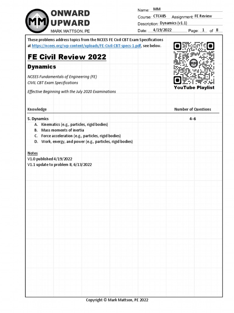 03 FE Dynamics 2022 | PDF