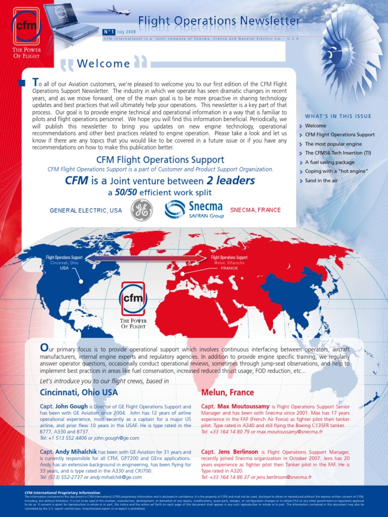 CFM Flight Ops Newsletter July2008 | PDF | Technology & Engineering