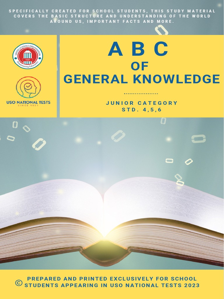 ABC of GK 2023-Junior Category-Std. 4,5,6 | PDF | Meteoroid | Stars