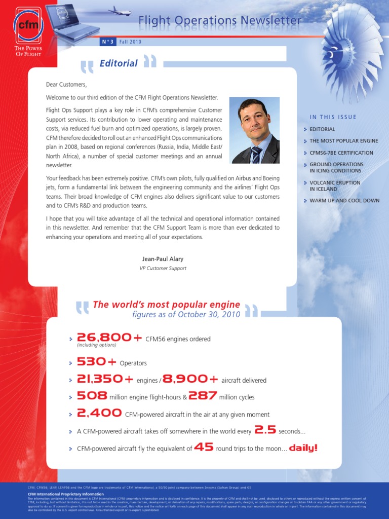 CFM Flight Ops Newsletter Fall 2010 | PDF