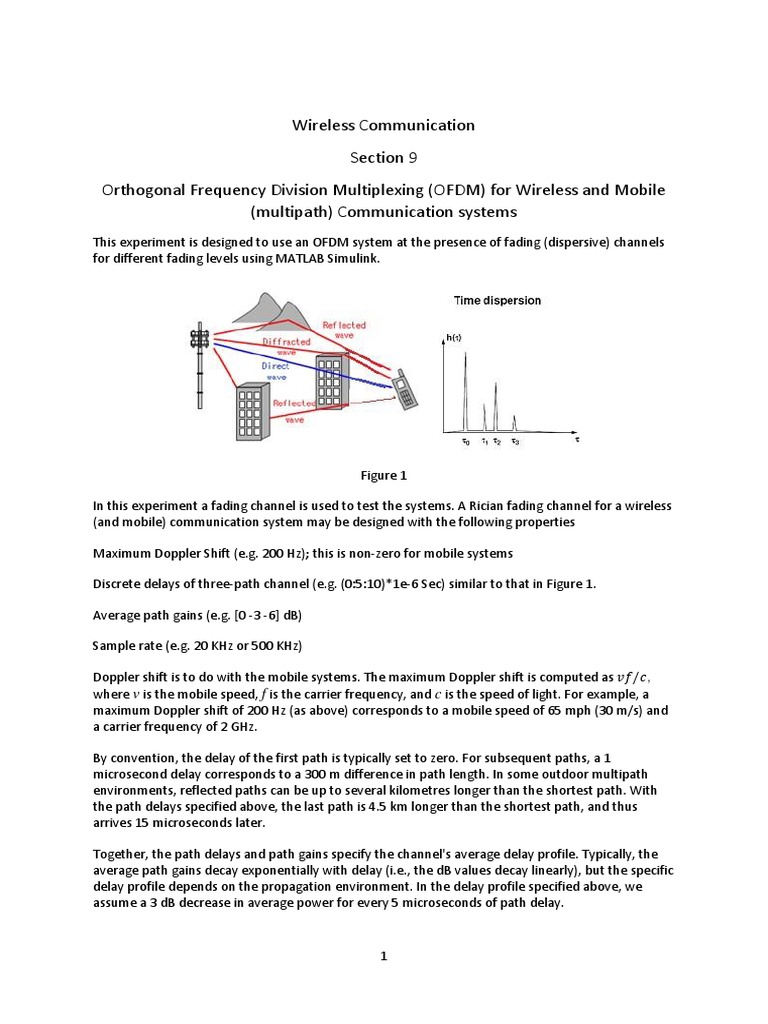MATLAB Practice 9 2023 OFDM | PDF | Orthogonal Frequency Division Multiplexing | Modulation