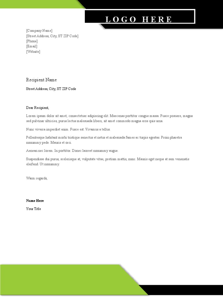 Bold logo letterhead | PDF