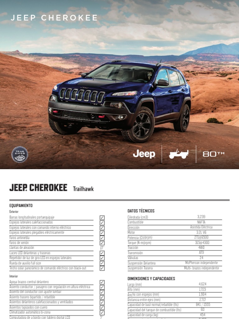 Jeep - Cherokee - Ficha - Tecnica - Web - 26-07 (ARG) | PDF | todoterreno | Airbag