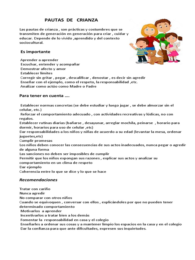Pauta de Crianza | PDF
