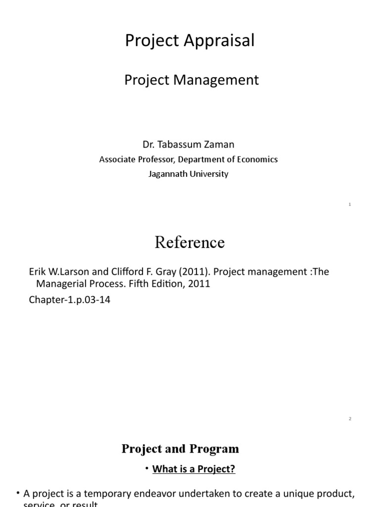 LECTURE_Chapter 1_Project Management-TZ (1) | PDF | Project Management | Real Estate Appraisal
