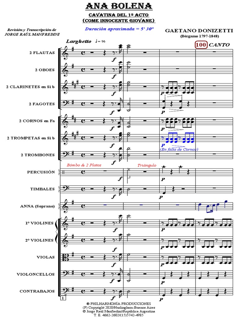 00a G Donizetti Ana Bolena Partitura | PDF