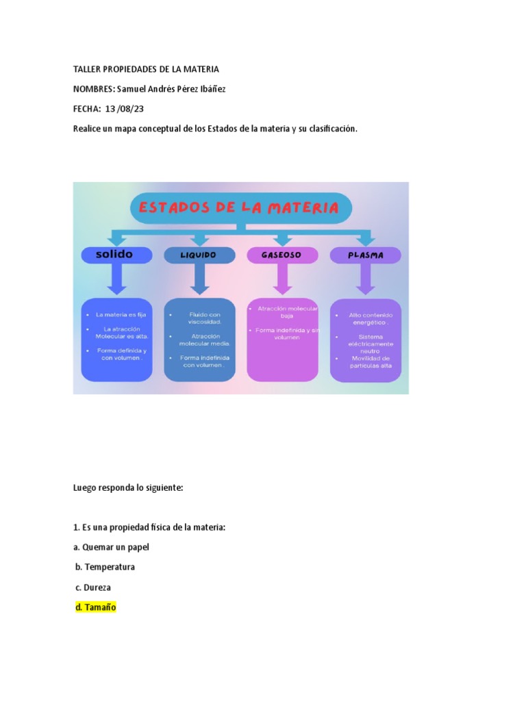 Propiedades y Estados de la Materia | PDF | Mezcla | Importar