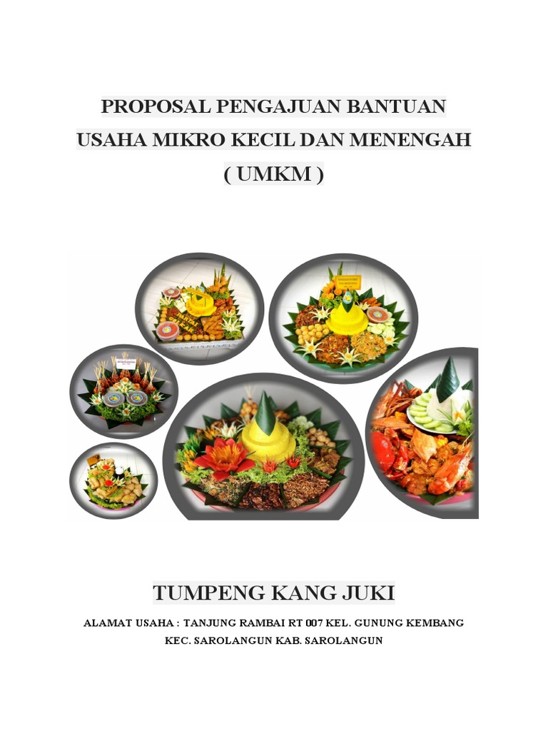 Contoh Proposal Bantuan Umkm | PDF