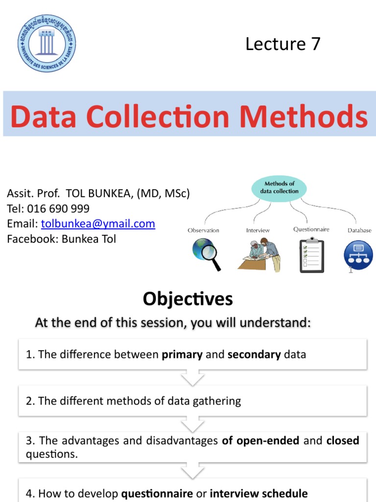 8 - Lecture 7 - Data - Collection - Method | PDF