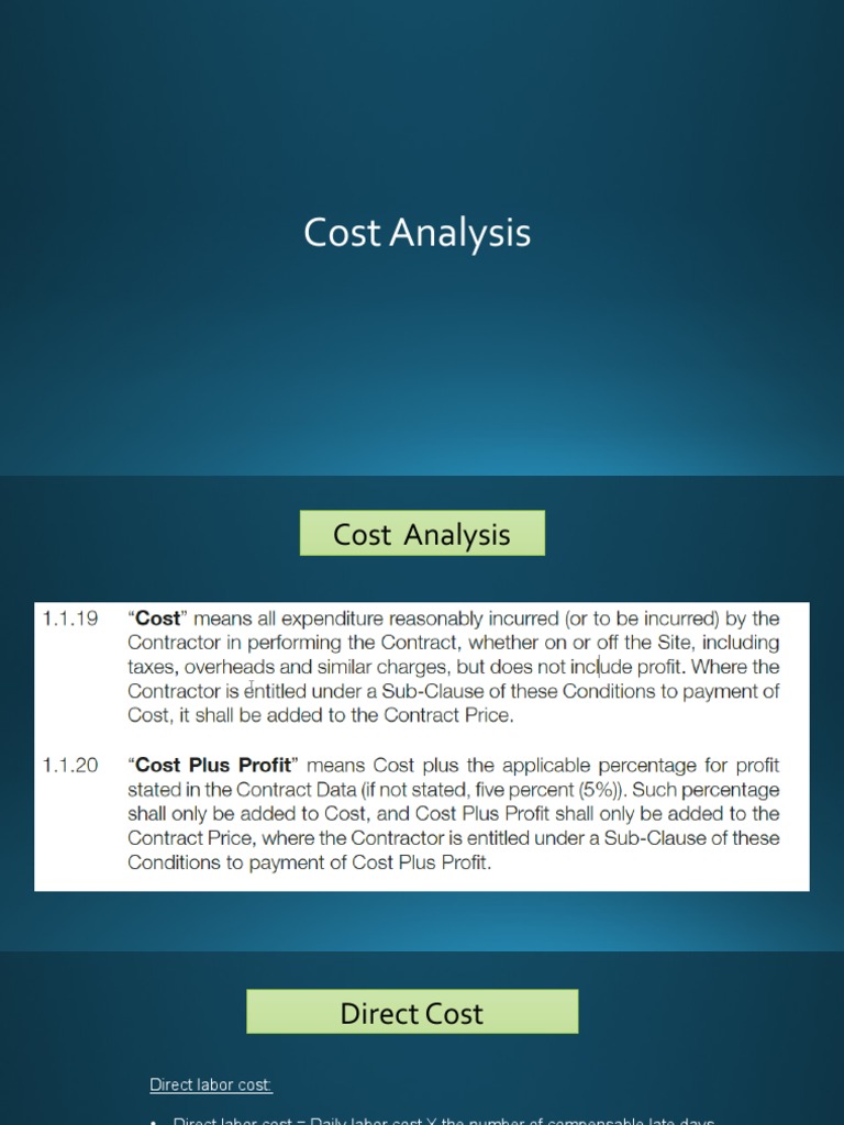 Comprehensive Cost Analysis Guide | PDF | Technology & Engineering