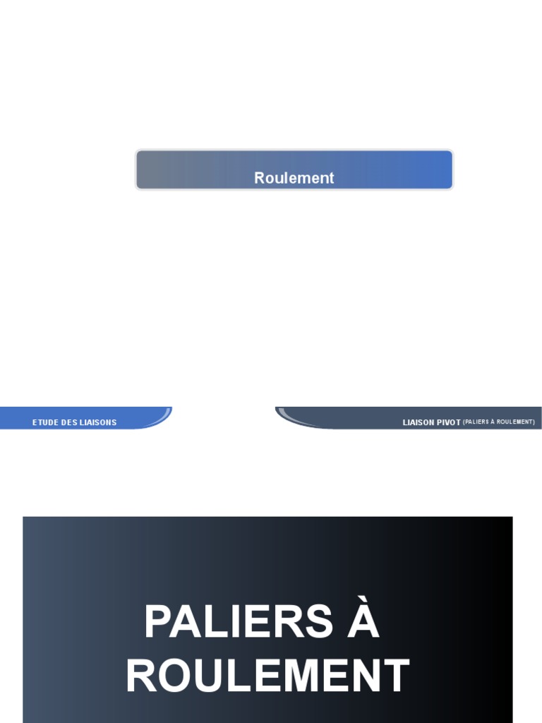 Pivot Roulement | PDF | Palier (mécanique) | Matériaux