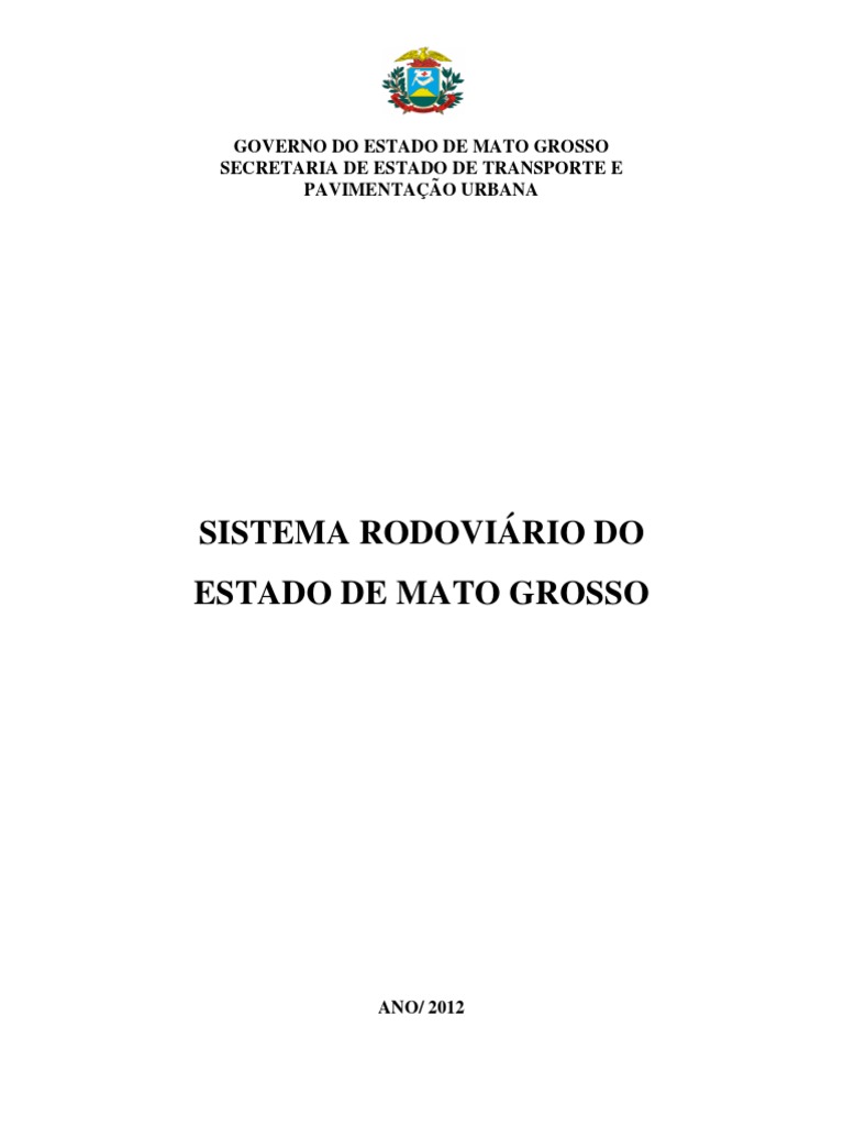 Mapa Dos Traçado Rodovias MT | PDF | Estado