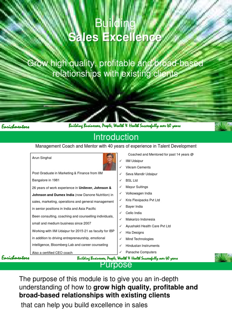 Sales Excellence - Grow Existing Clients | PDF | Business | Marketing