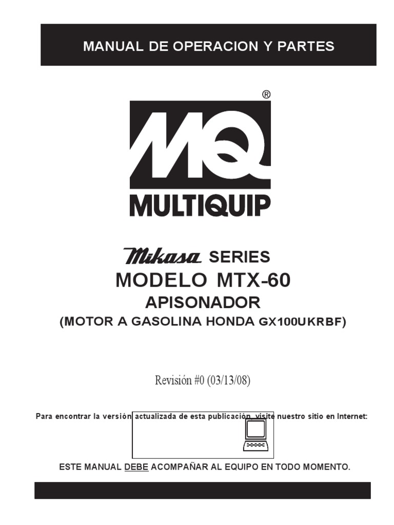 MTX60 Rev 0 Spanish Manual | PDF
