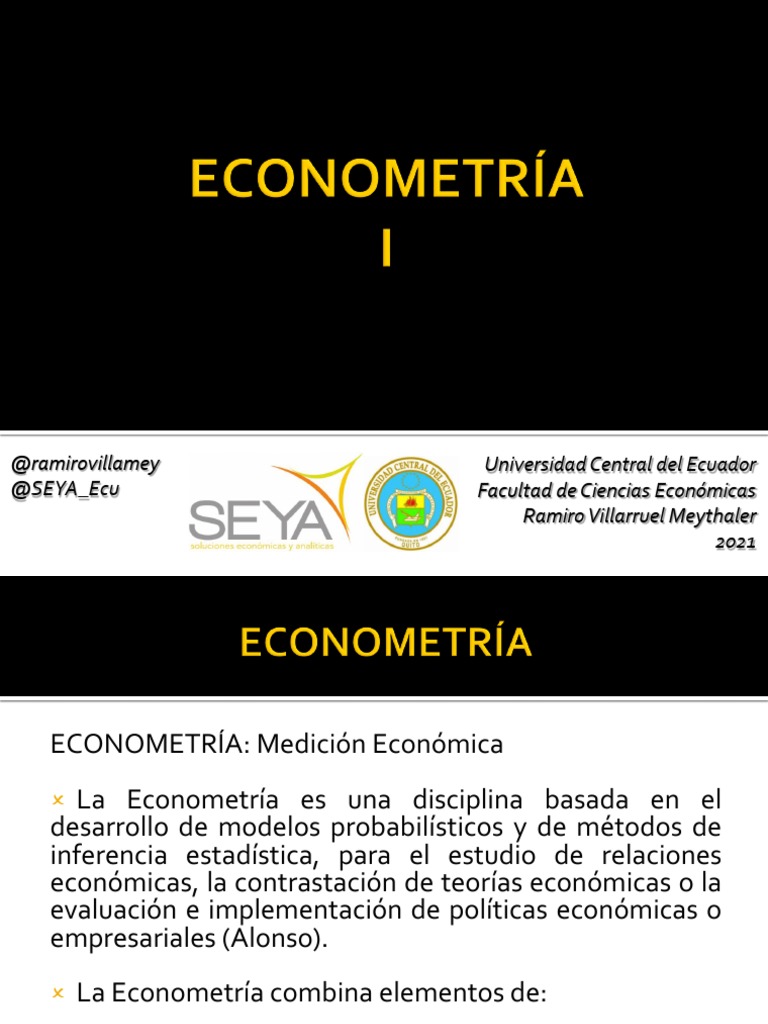 Econometría I | PDF