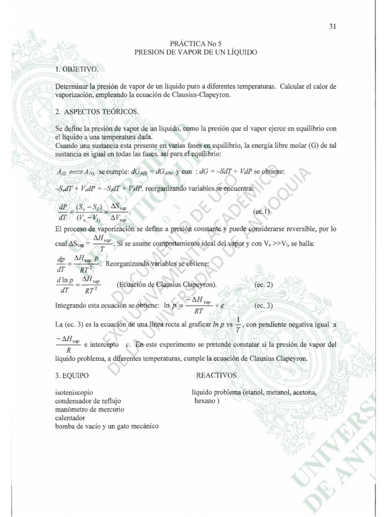 Manual de Fisicoquimica - Practica 05 | PDF Manual de Fisicoquimica - Practica 05 | PDF