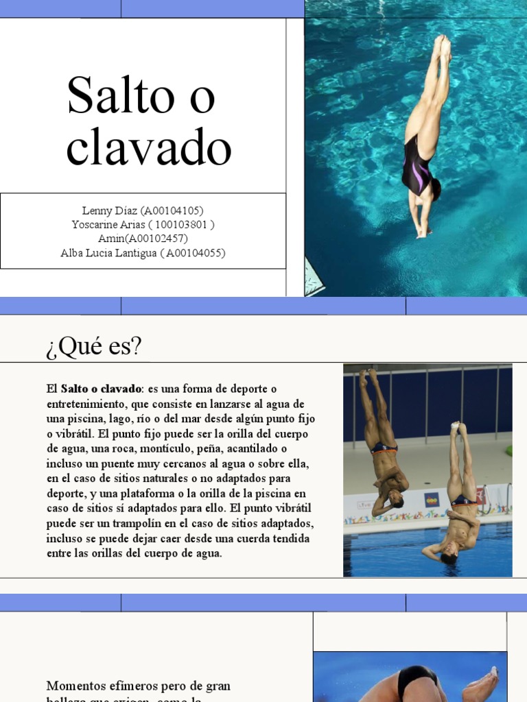 Salto o Clavado | PDF | Deportes olímpicos de verano | Juegos de ...