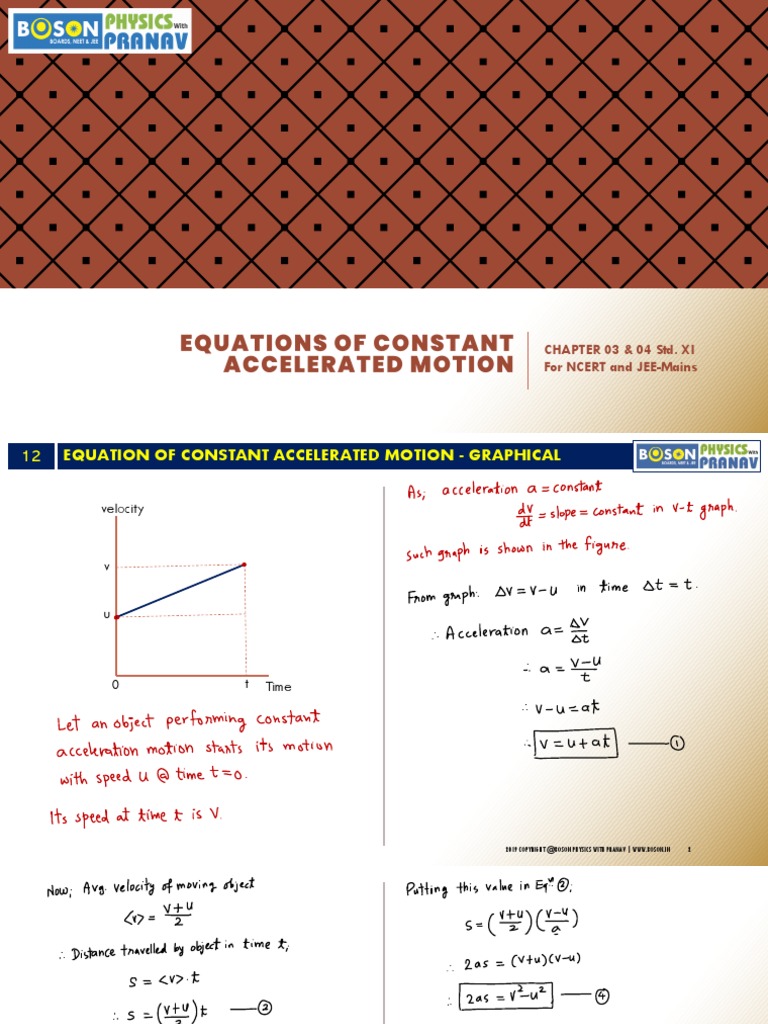 04 - Constant Accelerated Motion | PDF | Acceleration | Speed