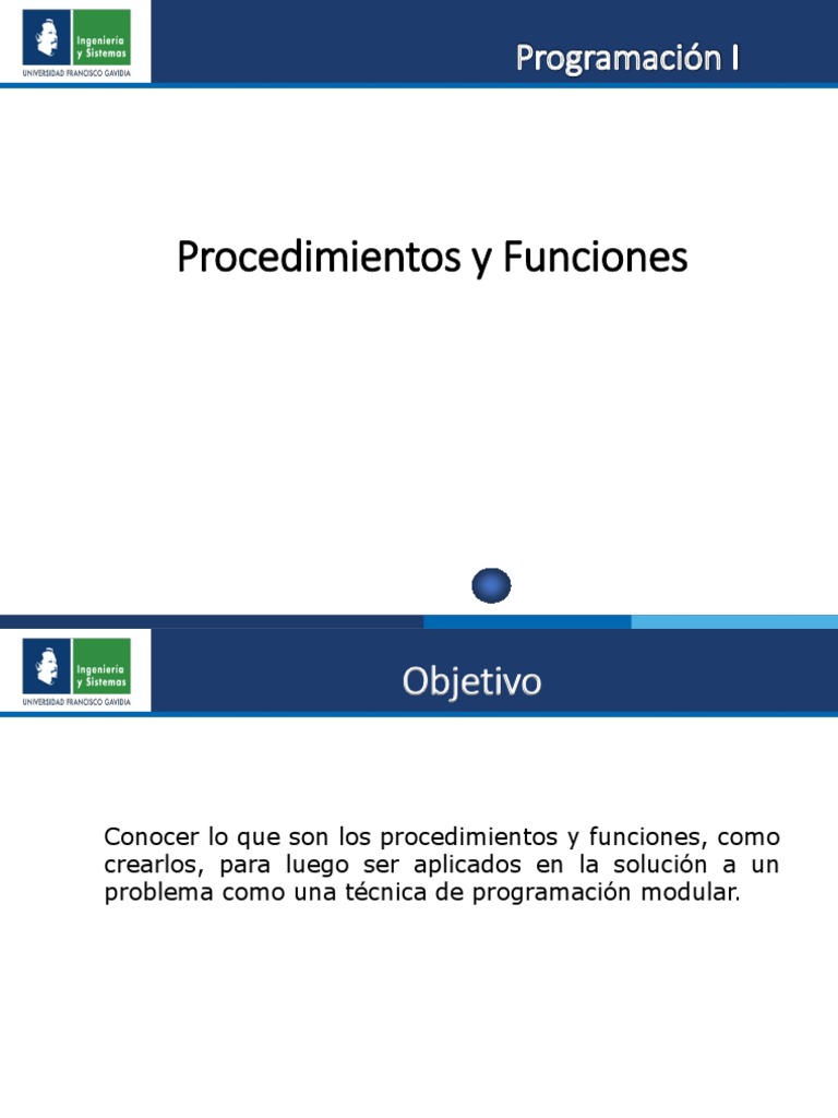 Funciones y Procedimientos | PDF