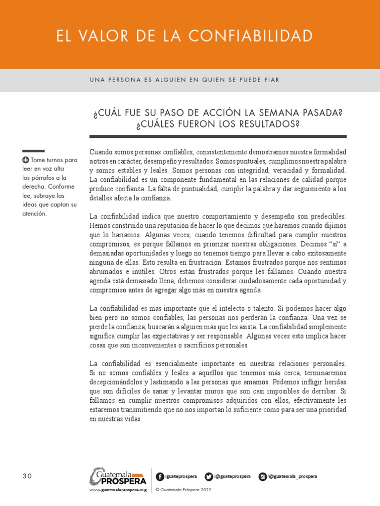 El Valor de La Confiabilidad | PDF