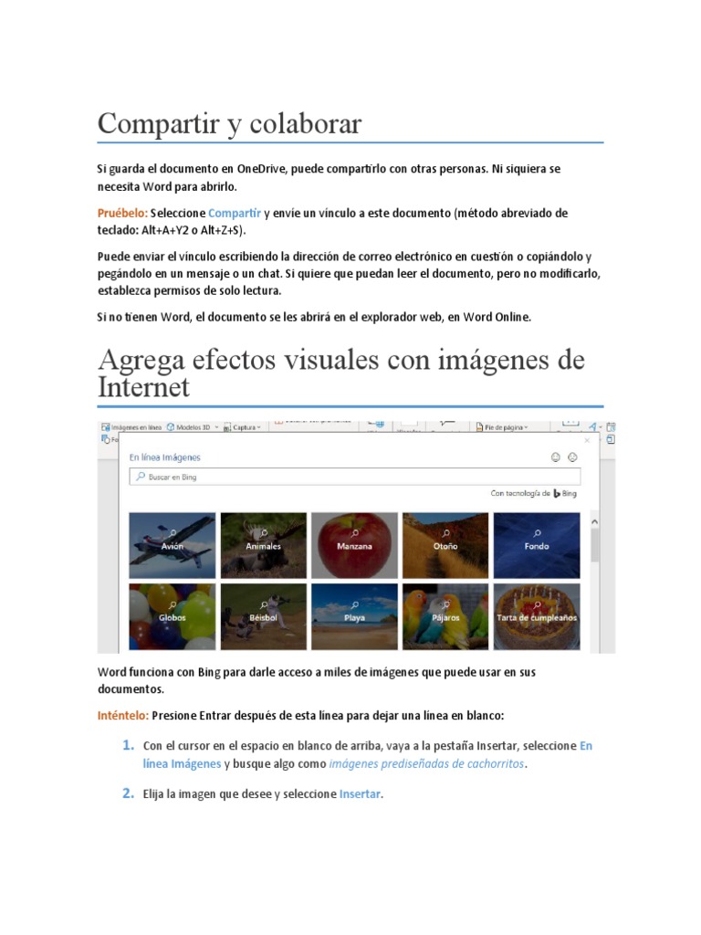 Compartir y Colaborar en Word Online | PDF | Crecimiento personal y ...